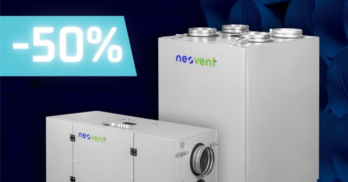 Centrale wentylacyjne Neovent -50% Black Friday 2022 | HvacPR